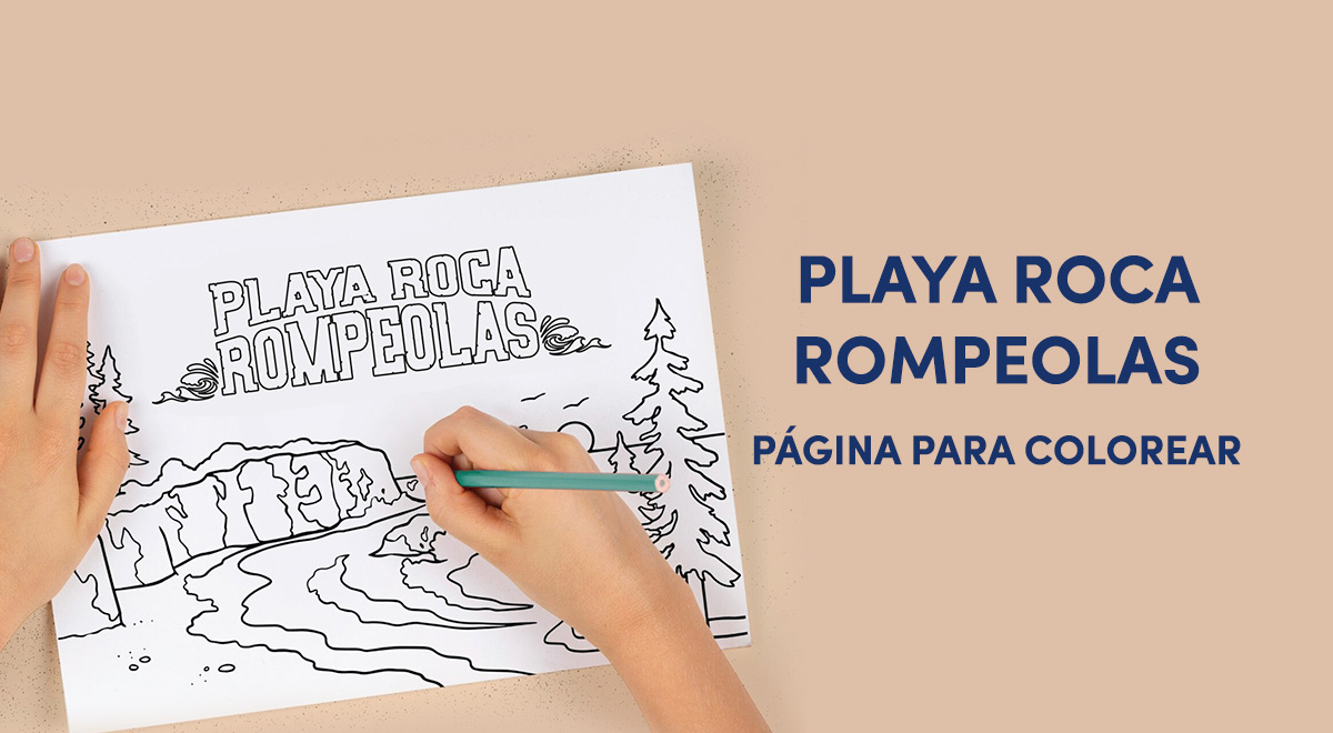 Viernes divertido: página para colorea "Playa Roca Rompeolas" - Ninos Blog